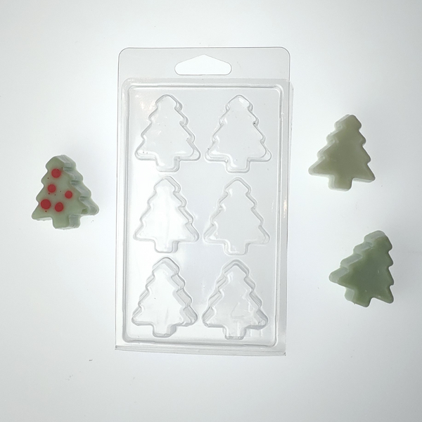 CHRISTMAS TREE CLAMSHELLS ( 6 OR 12 CAVITIES ) - Eco Candle Project