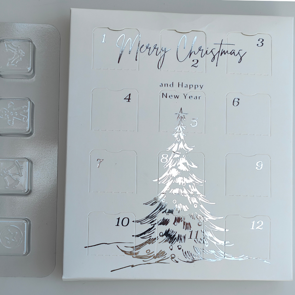 12 DAYS LUXURY ADVENT CALENDAR ( SILVER PINE TREE) - Eco Candle Project