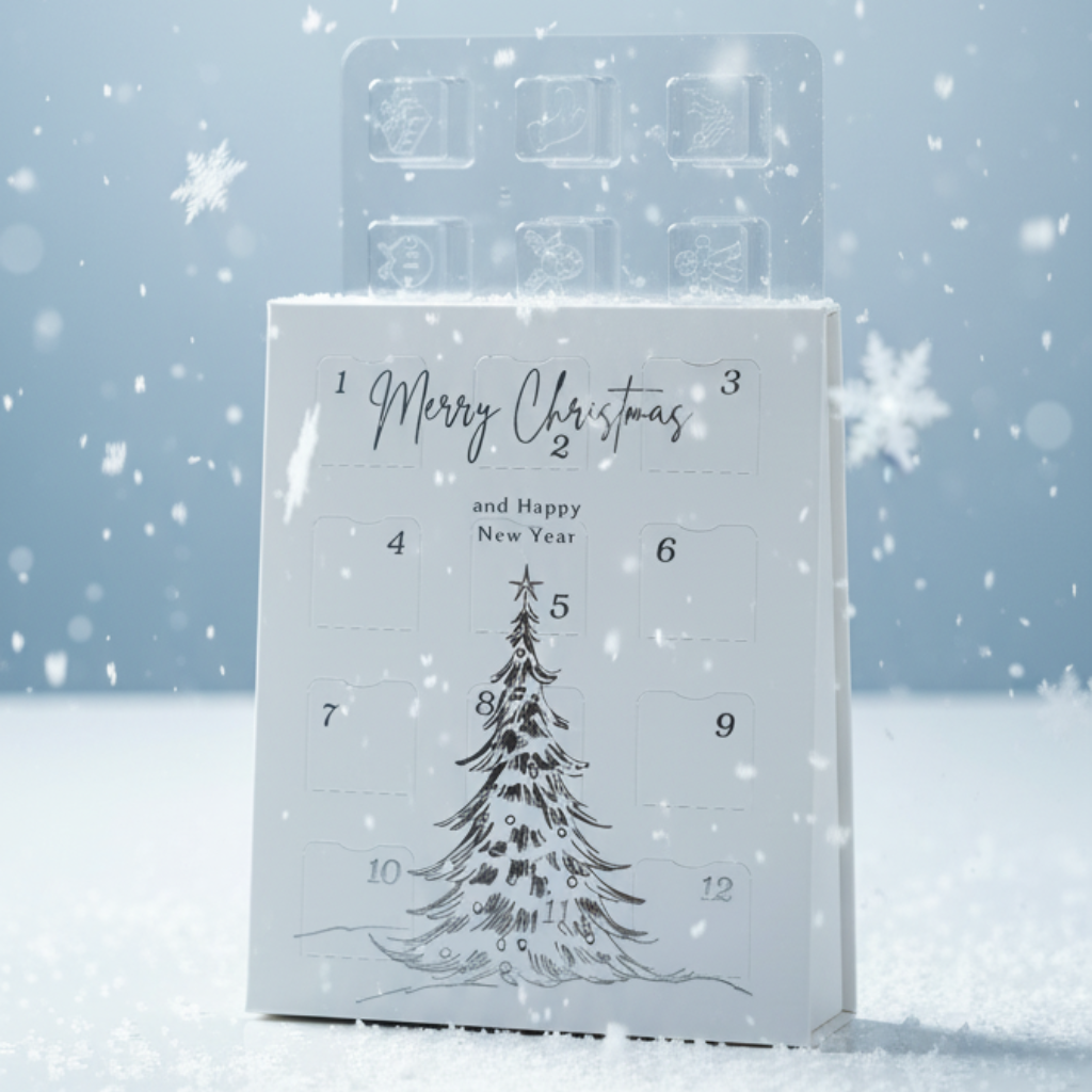 12 DAYS LUXURY ADVENT CALENDAR ( SILVER PINE TREE) - Eco Candle Project