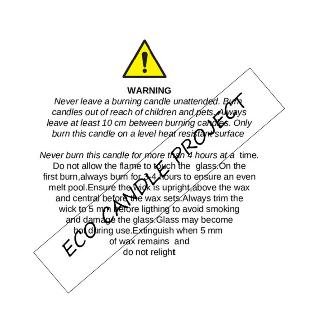 SAFETY LABELS FOR CANDLES - Eco Candle Project